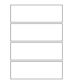 4コマ漫画用無料テンプレート素材（ダウンロード・自由使用OK）5種サイズ別全20パターン | マンガモノには福がある