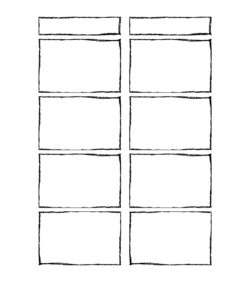 【おしゃれな手描き風】4コマ漫画用無料テンプレート素材（ダウンロード・自由使用OK）5種サイズ別 | マンガモノには福がある