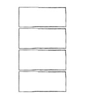 【おしゃれな手描き風】4コマ漫画用無料テンプレート素材（ダウンロード・自由使用OK）5種サイズ別 | マンガモノには福がある