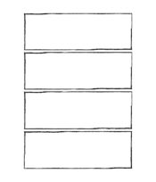 【おしゃれな手描き風】4コマ漫画用無料テンプレート素材（ダウンロード・自由使用OK）5種サイズ別 | マンガモノには福がある